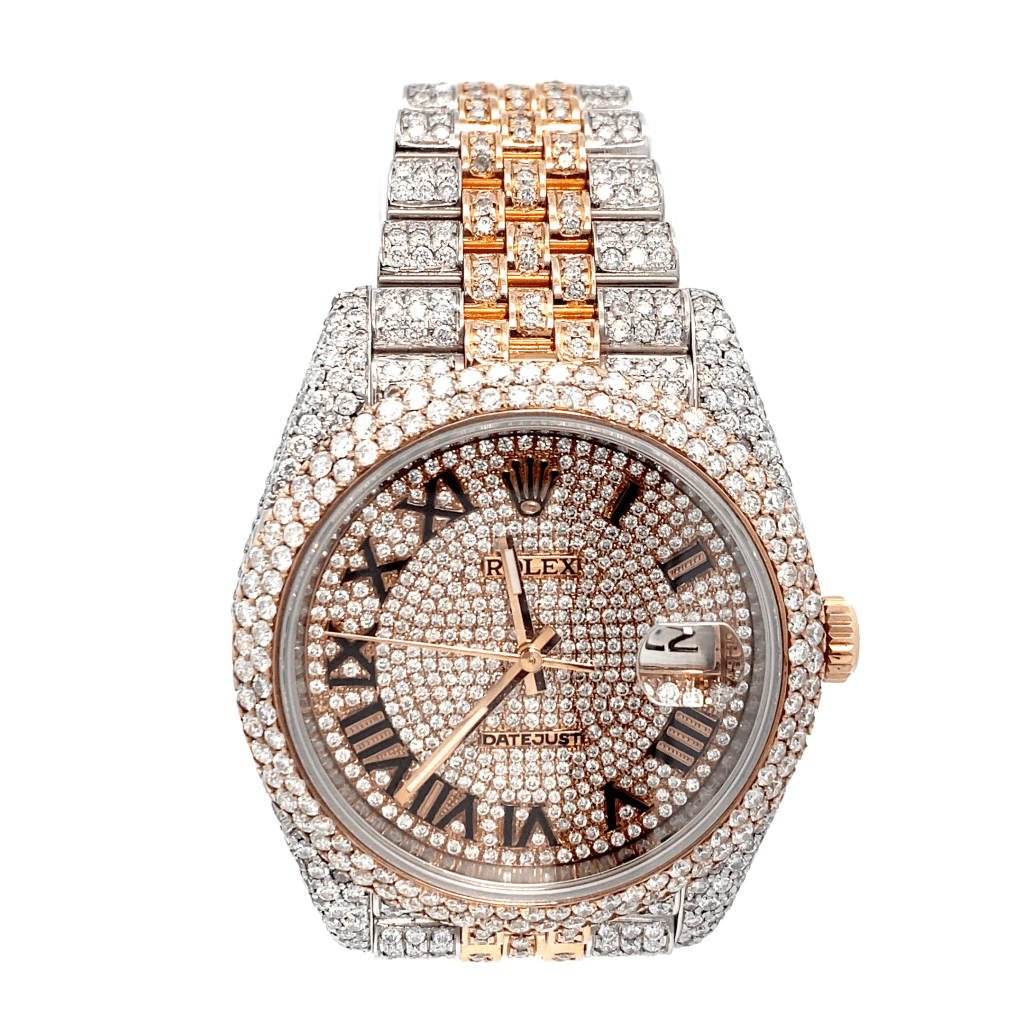 41 mm Datejust - 2-Tone Rose - Fully Iced - Flawless Dang & Co